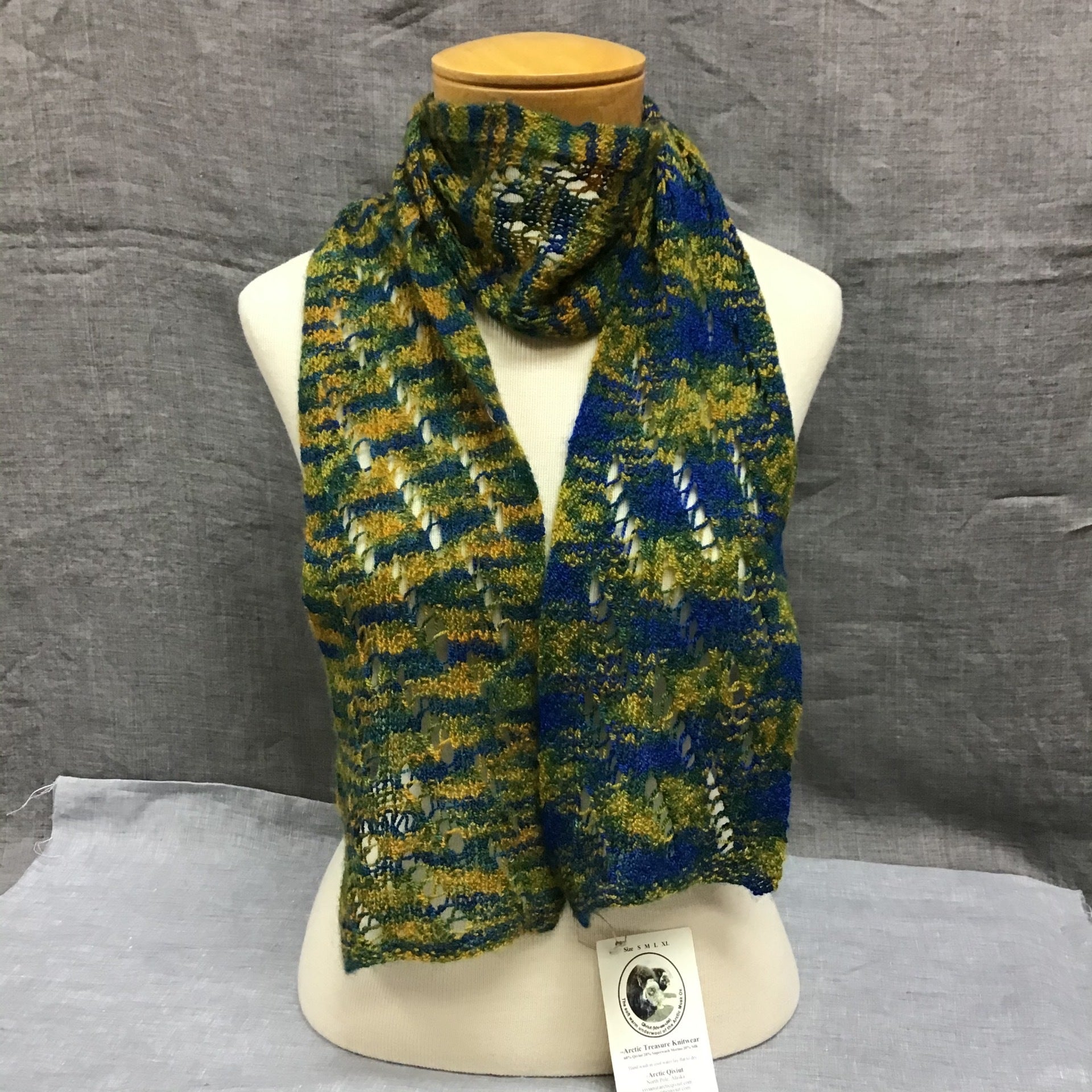 Qiviut Scarf / Northern Lights | Boreal Artworks